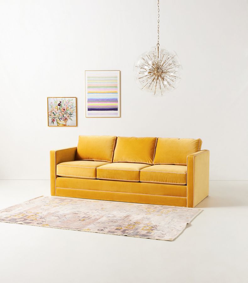 Carroll Contrast Piping Sofa | Anthropologie