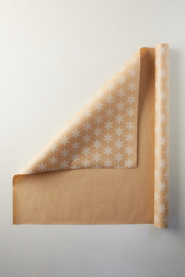 Snowflake Kraft Wrapping Paper | Anthropologie