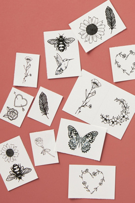 Nature Temporary Tattoos, Set of 16 | Anthropologie