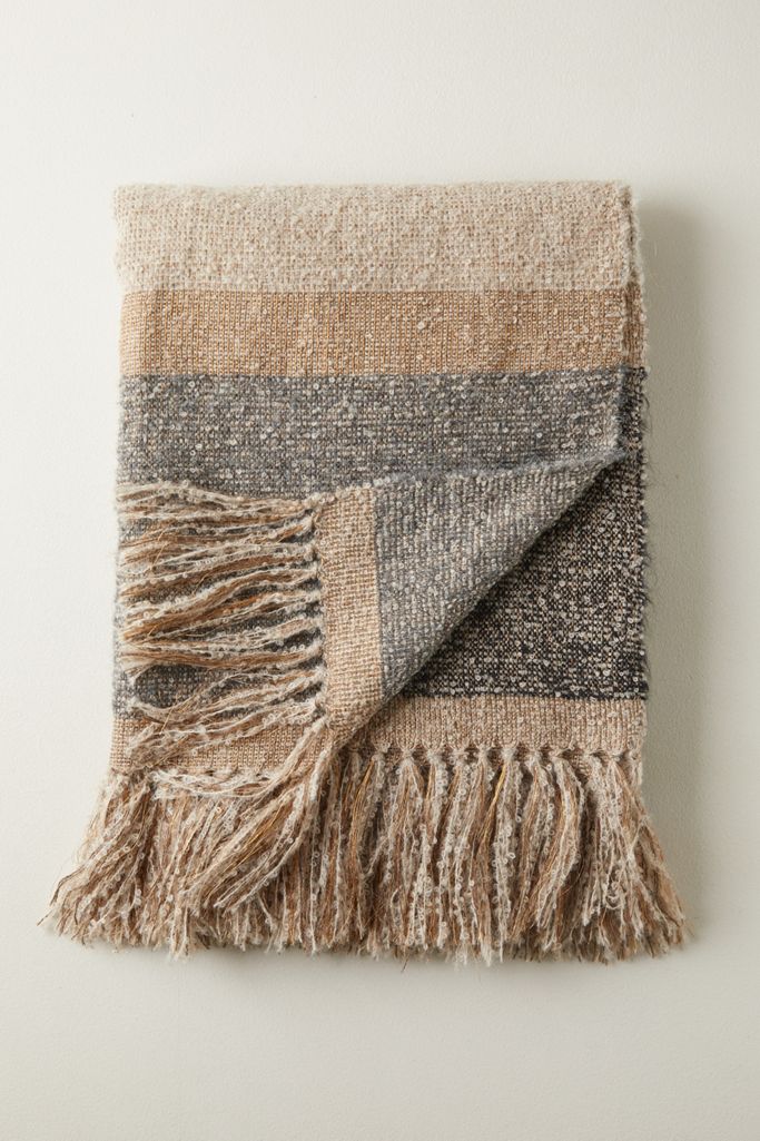 Alpaca Wide Stripe Throw | Anthropologie