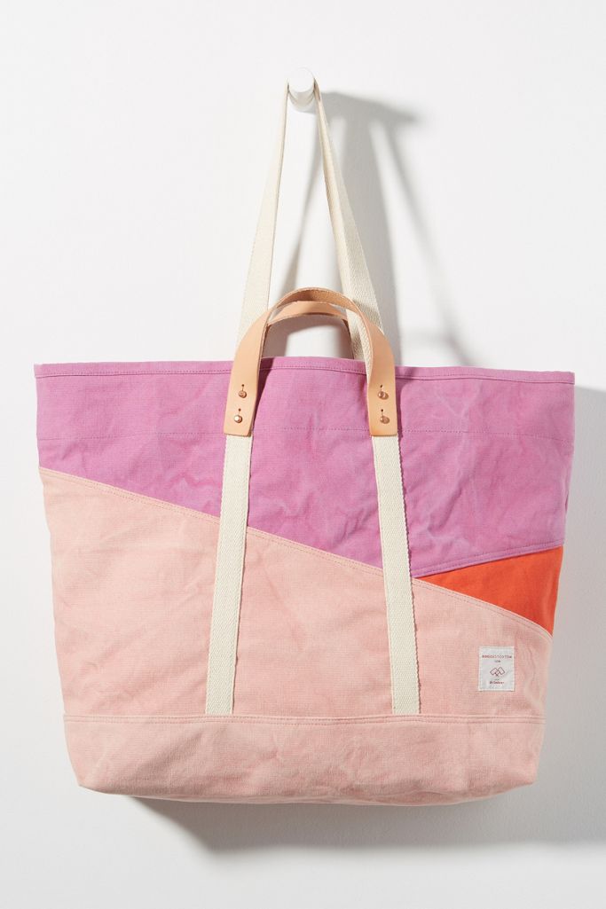 IMMODEST COTTON Tri-Color Tote Bag | Anthropologie