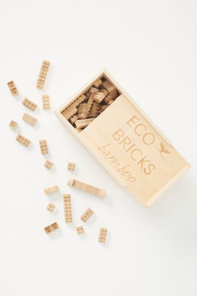 Bamboo Building Blocks, Set of 45 | Anthropologie
