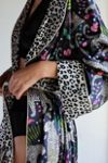 Karen Mabon Silky Snow Leopard Robe | Anthropologie