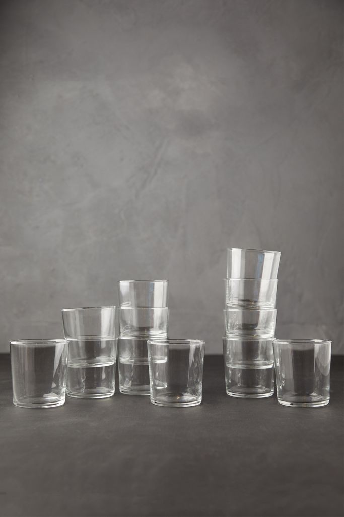 Modern Cafe Glassware, Set of 12 | Anthropologie