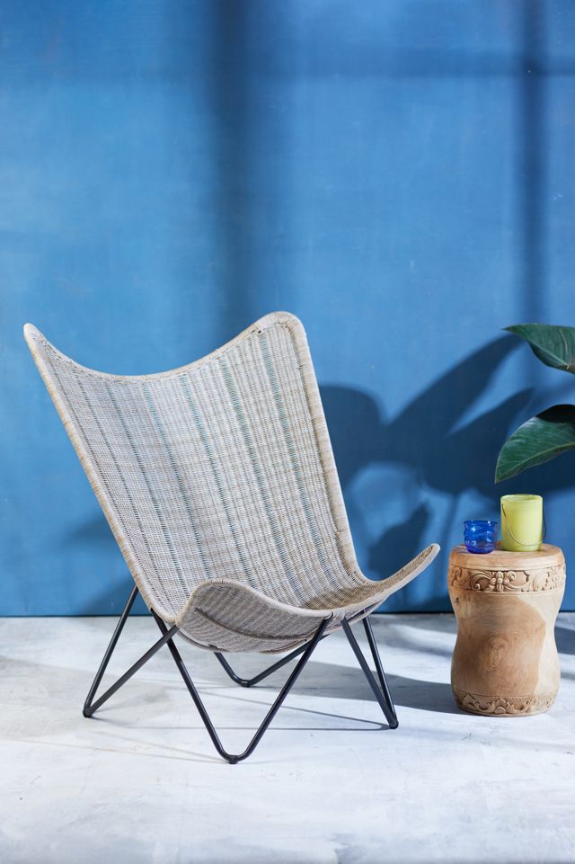 Woven Wicker Butterfly Chair | Anthropologie