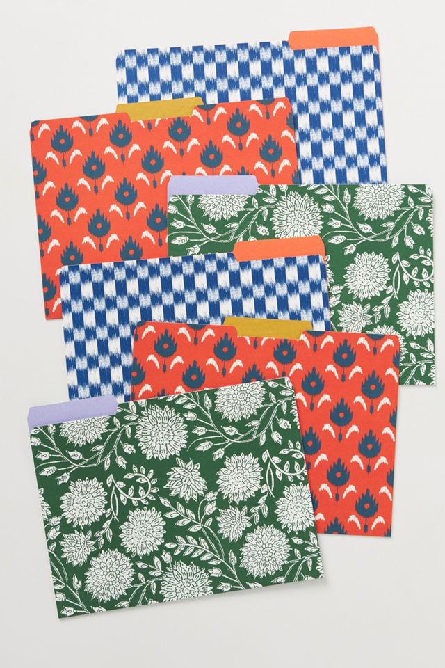 Pencil & Paper Co. Bitsy File Folders, Set of 6 | Anthropologie