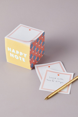 Pencil & Paper Co. Happy Note Block | Anthropologie
