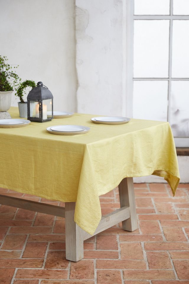 Yellow Linen Tablecloth | Anthropologie