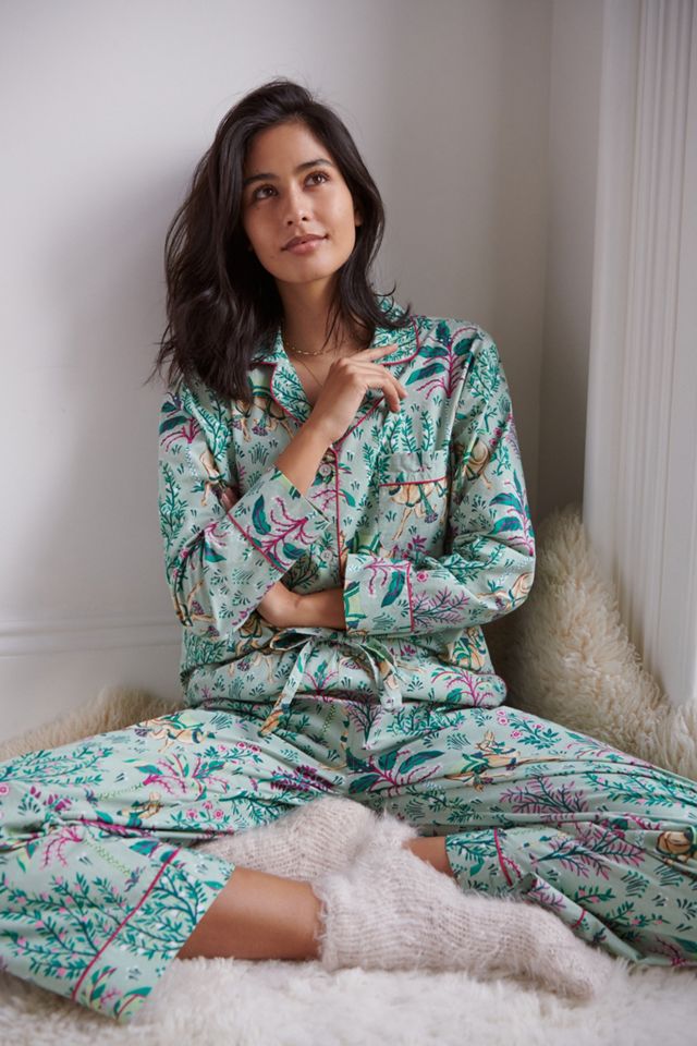 Camel Courtyard Pajama Set | Anthropologie