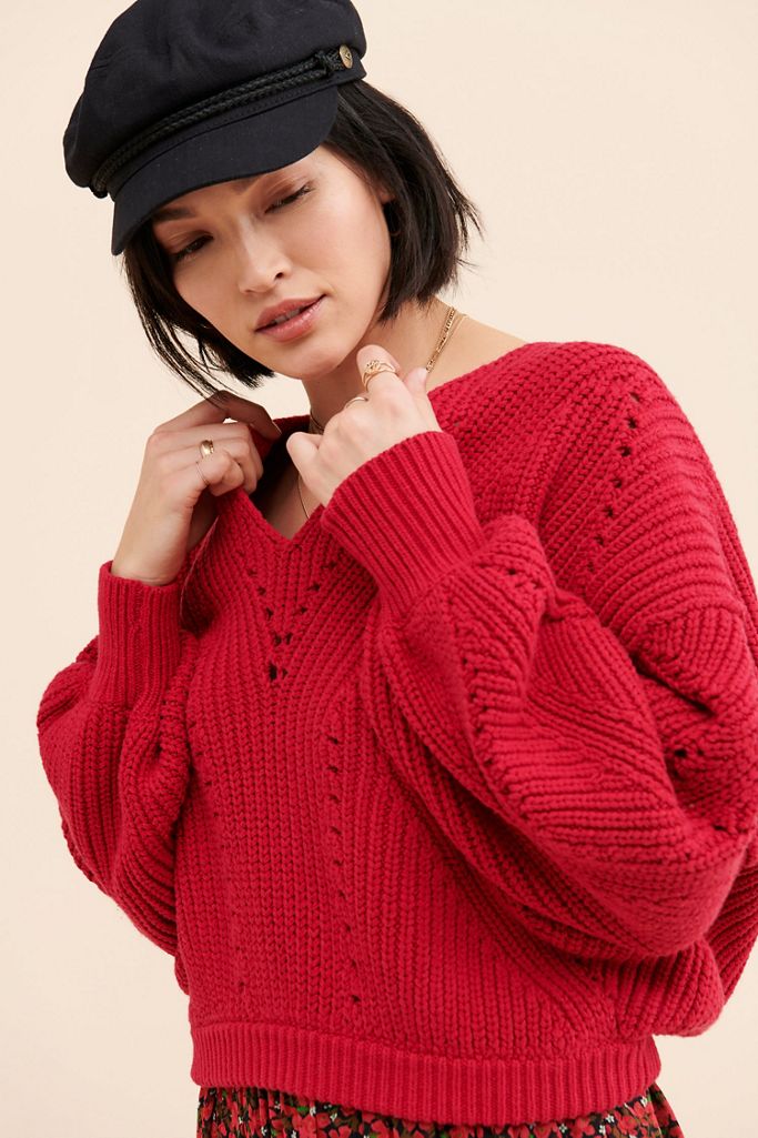 Free People All Day Long V Sweater | Anthropologie