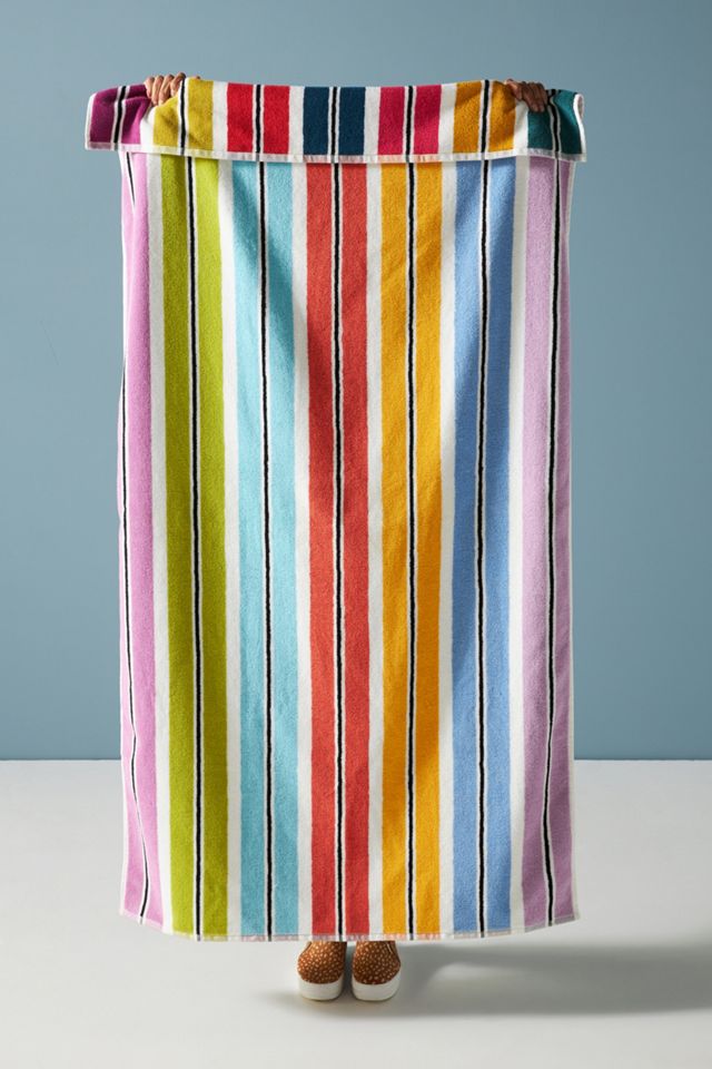 Rainbow Cabana Beach Towel | Anthropologie