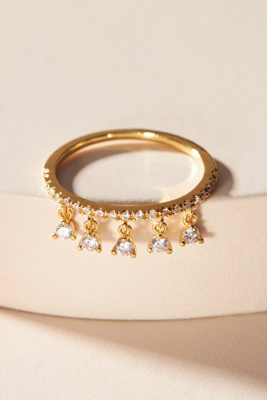Crystal Raindrop Ring | Anthropologie
