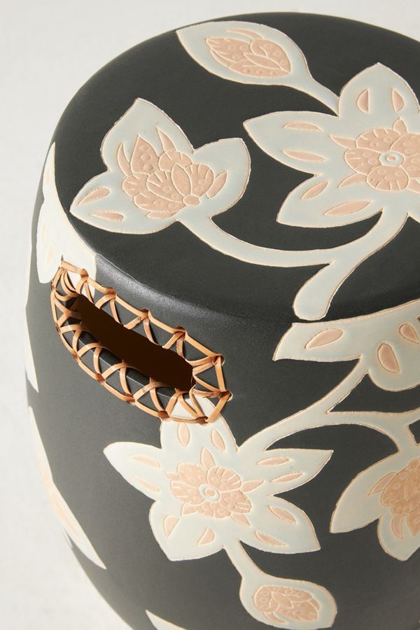Josephine Batik Ceramic Stool | Anthropologie UK