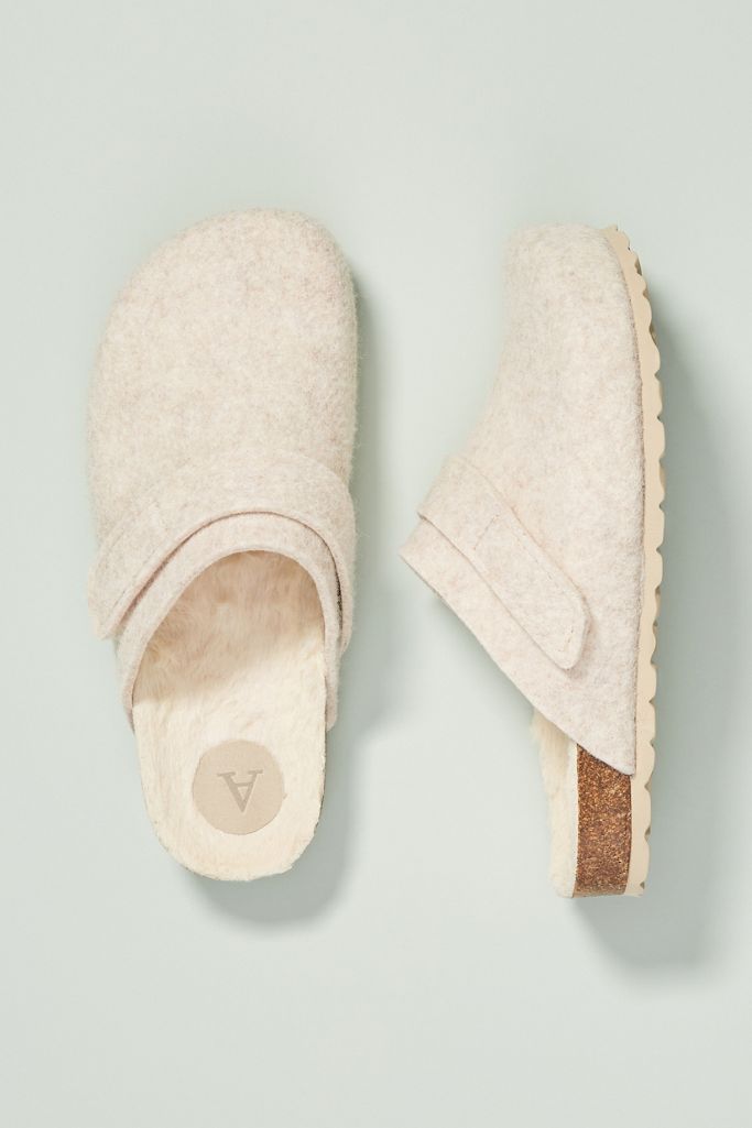 Ashleigh Felted Wool Clogs | Anthropologie