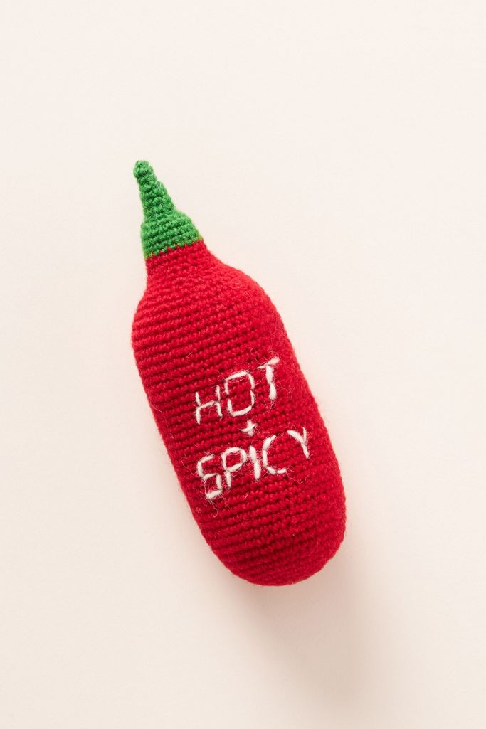 Sriracha Knit Dog Toy | Anthropologie
