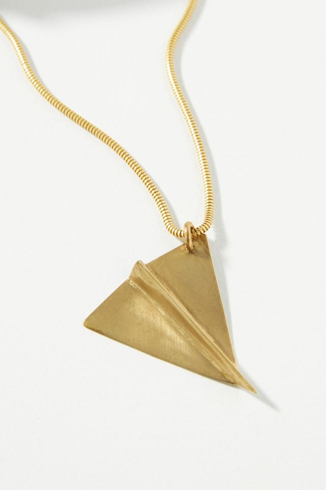 Paper Plane Pendant Necklace | Anthropologie
