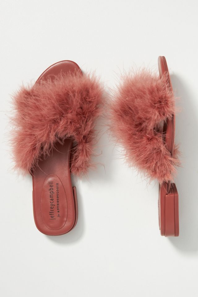 Jeffrey Campbell Feather Slide Sandals | Anthropologie
