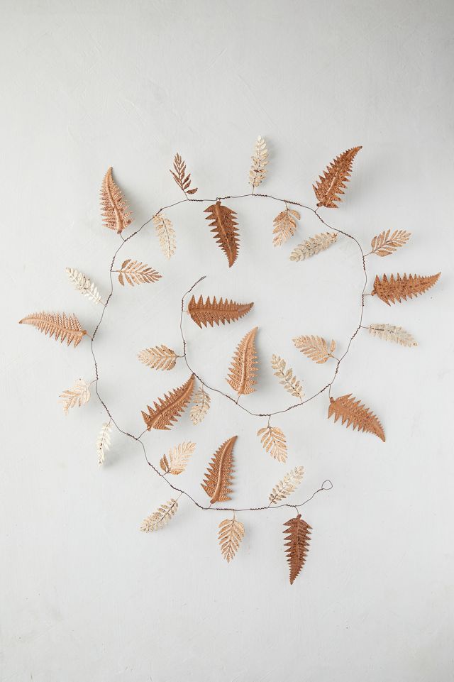 Fern Leaf Iron Garland | Anthropologie