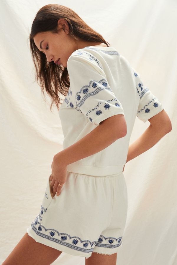 Daily Practice by Anthropologie Lou Embroidered Lounge Set ...