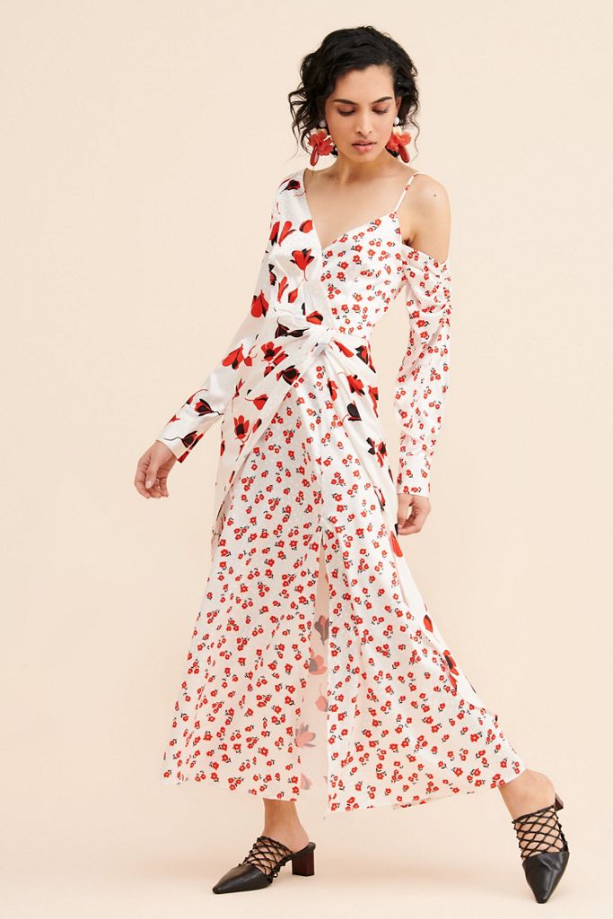 O.P.T Emilia Floral Midi Dress | Anthropologie