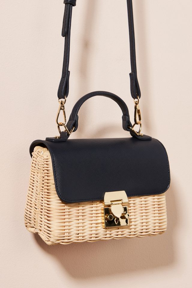 Amelia Wicker Crossbody Bag | Anthropologie