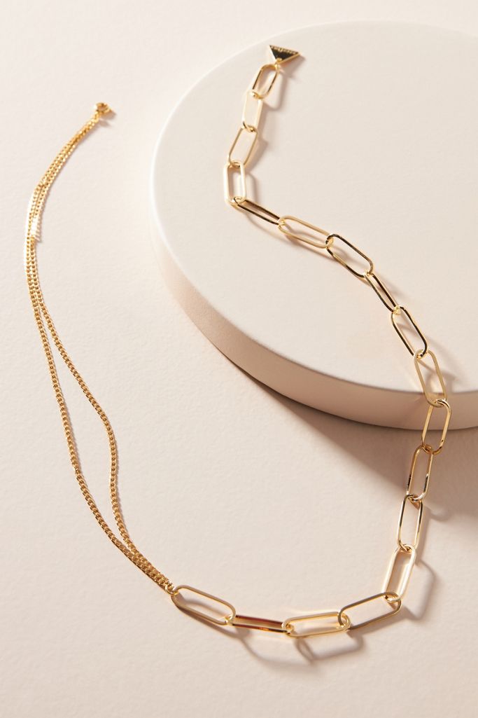 Madison Half-&-Half Chain Necklace | Anthropologie