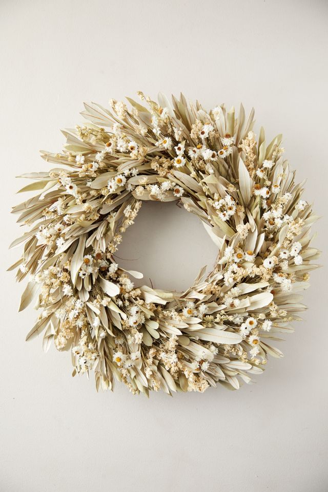 Bleached Daisy Wreath | Anthropologie