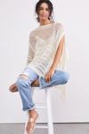 Woven One-Shoulder Poncho | Anthropologie