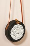 Shell-Embellished Rattan Crossbody Bag | Anthropologie