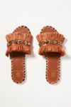 De Siena Embellished Raffia Slide Sandals | Anthropologie