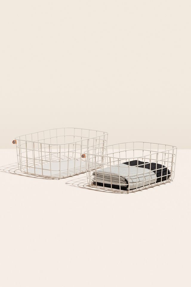 Open Spaces Large Wire Baskets - Set of 2 | Anthropologie