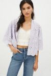 Cropped Eyelet Cardigan | Anthropologie