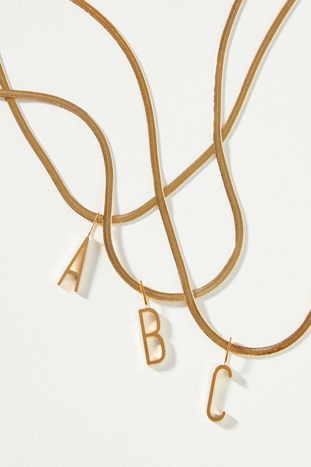 Sleek Monogram Pendant Necklace | Anthropologie