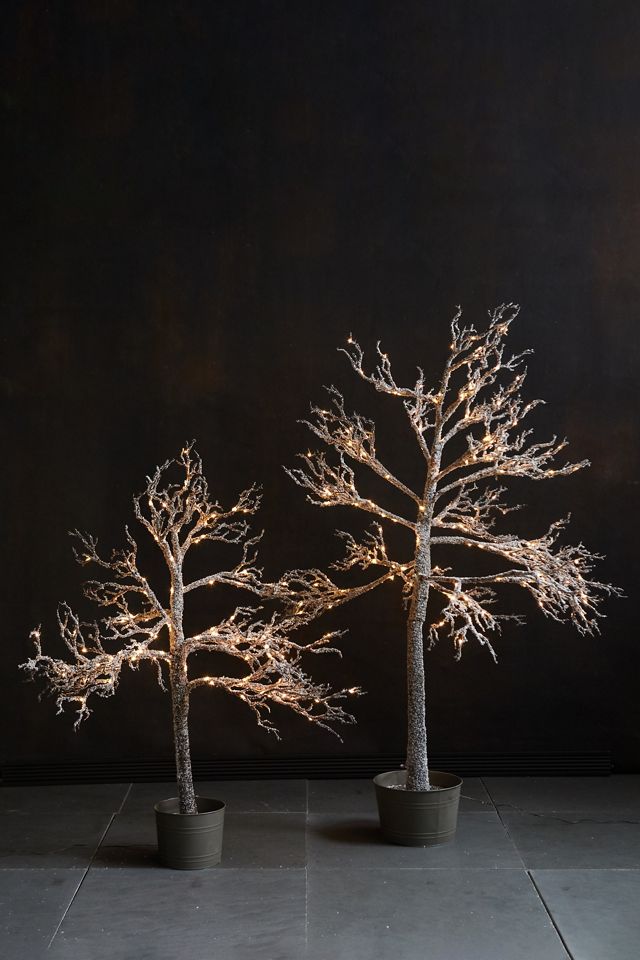 Pre-lit LED Faux Winter Tree | Anthropologie