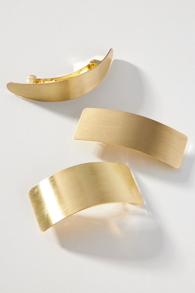 Curved Metal Barrette Set | Anthropologie
