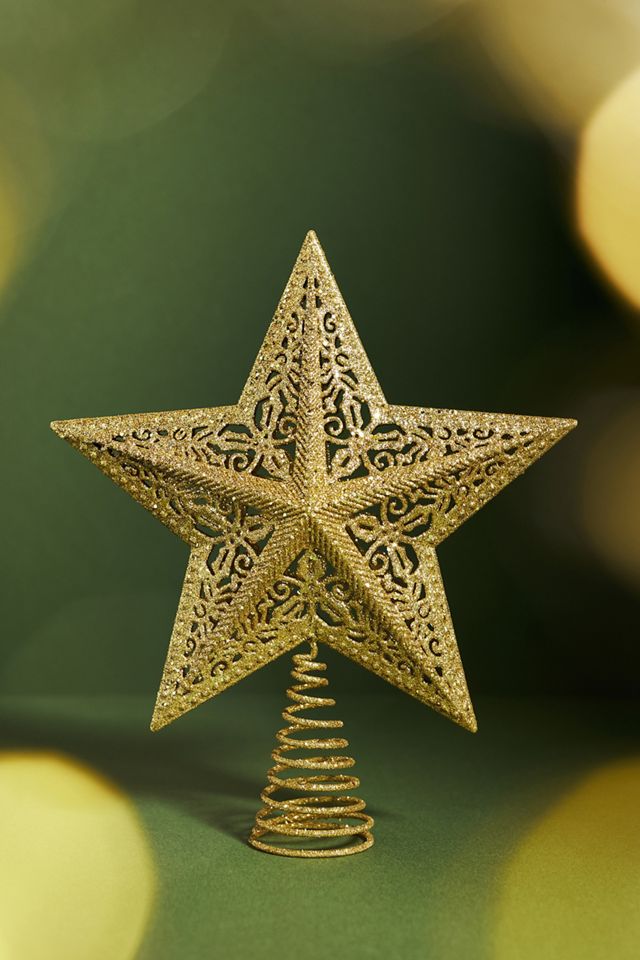 Gold Star Tree Topper | Anthropologie