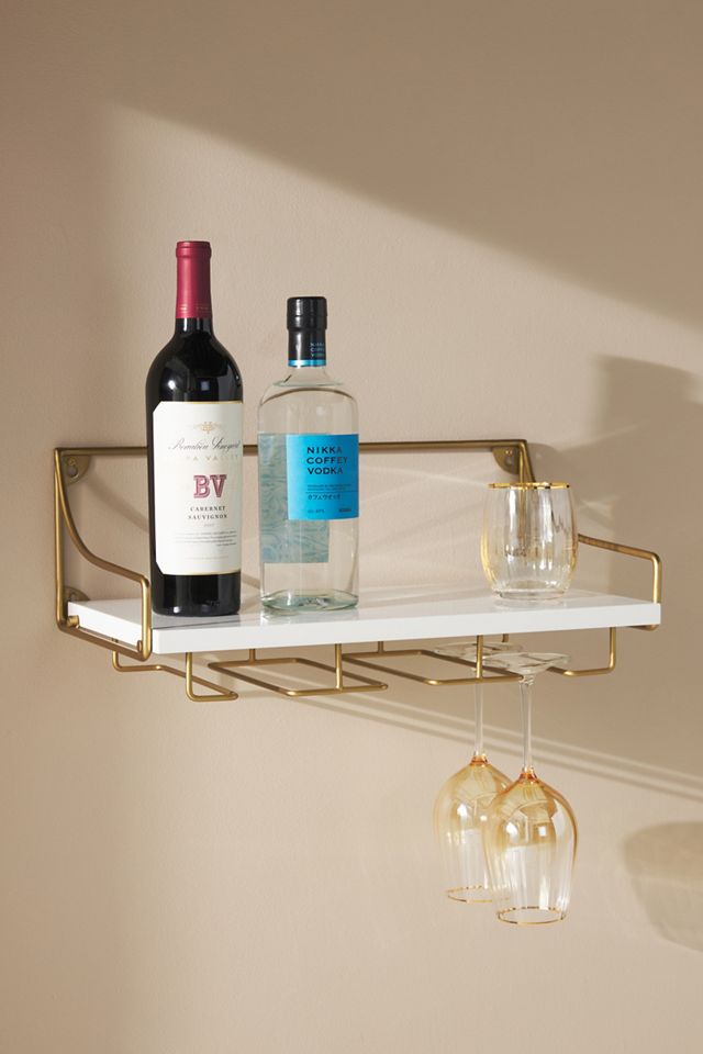 Mayfair Wall-Mounted Wine Glass Shelf | Anthropologie