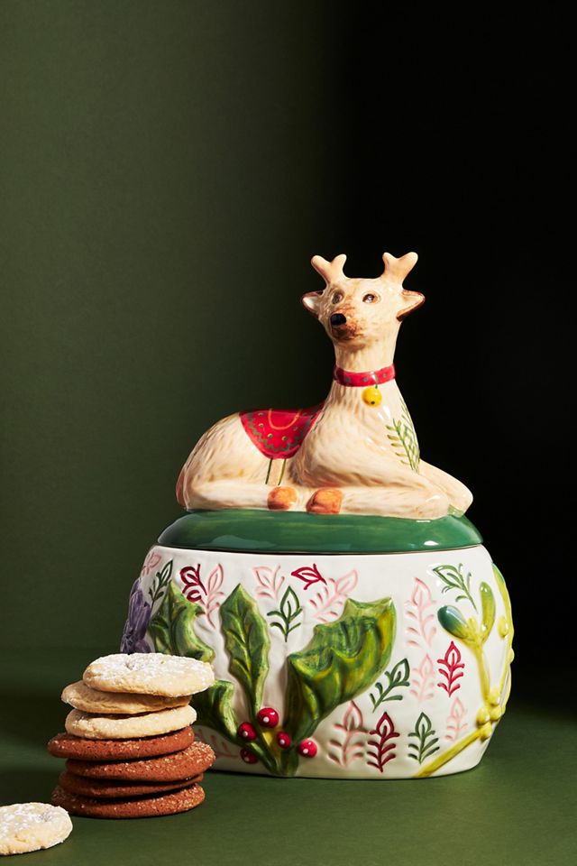 Nathalie Lete Reindeer Cookie Jar | Anthropologie UK