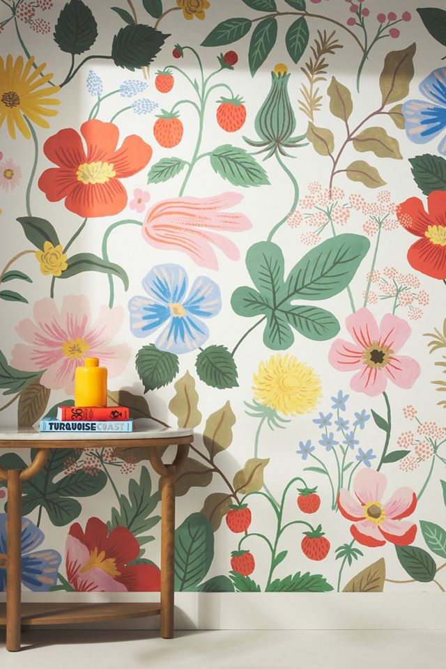 Rifle Paper Co. Strawberry Fields Mural | Anthropologie