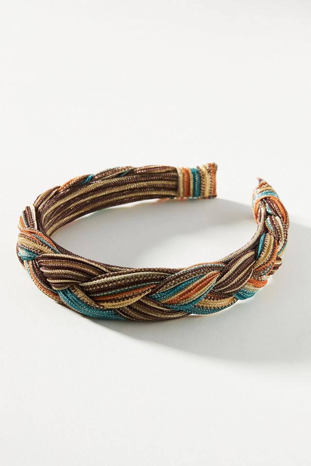 Metallic Braided Headband | Anthropologie