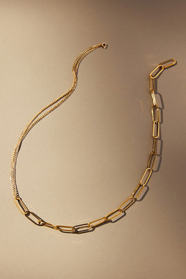 Mixed Chain Link Necklace | Anthropologie