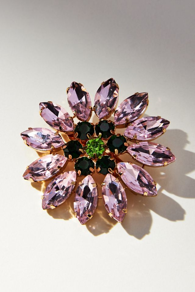 Crystal Daisy Brooch | Anthropologie