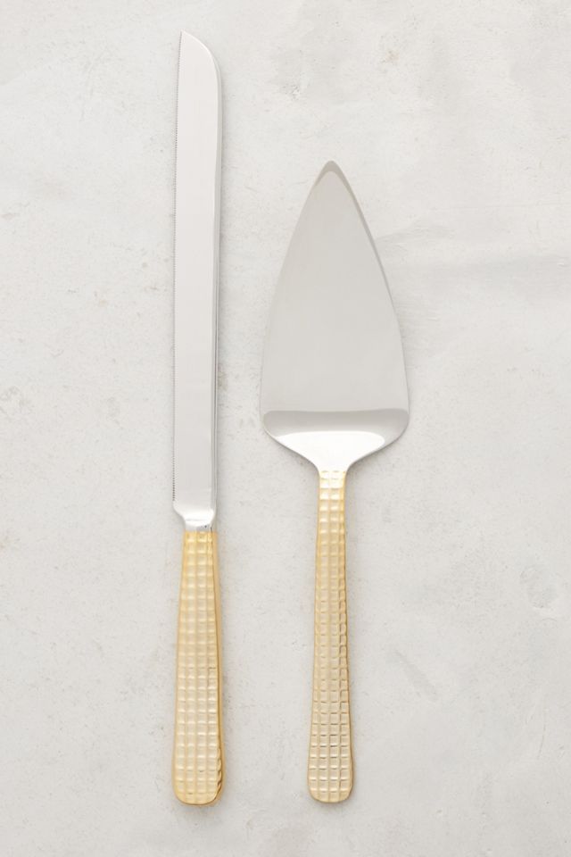 Manhattan Gold Cake Servers, Set of 2 | Anthropologie