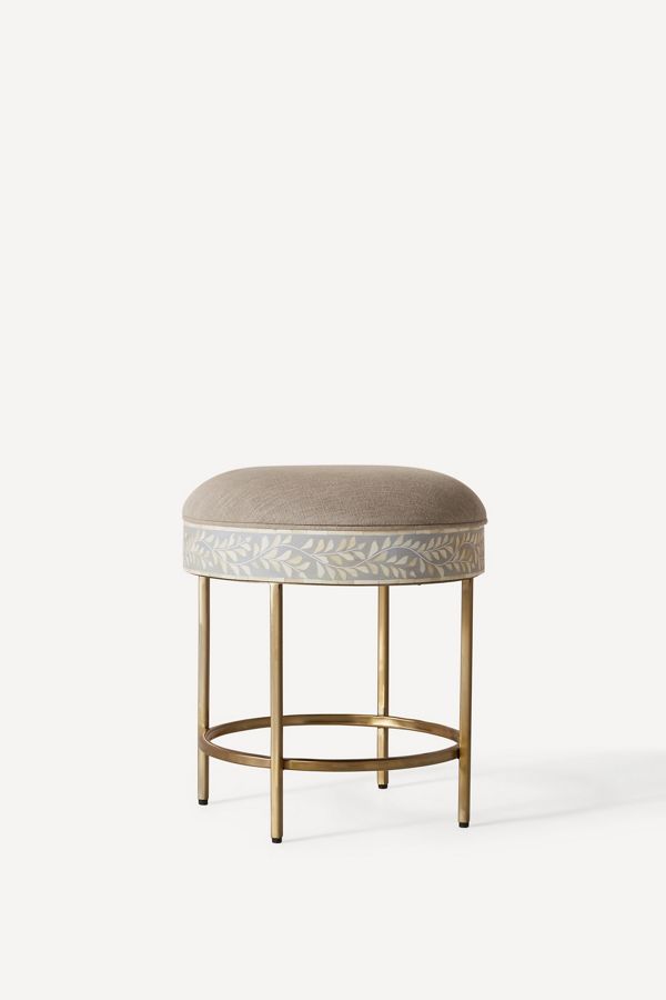 Scroll Vine Inlay Stool | Anthropologie UK