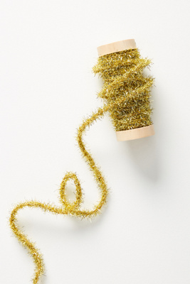 Gold Tinsel Gift Ribbon | Anthropologie