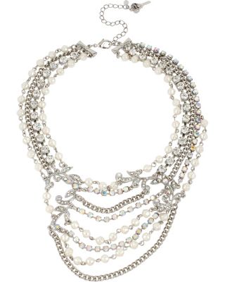 Stone Pearl Multi Row Necklace Pearl | Feedbeat