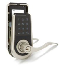 Garrison Electronic Lock with Queen Door Lever, Satin Nickel | Canadian ...