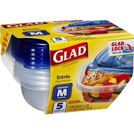 Glad Entree Medium Square Food Containers, 5 ct | Central Market ...