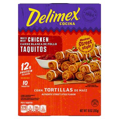 Delimex White Meat Chicken Corn Taquitos, Frozen Appetizer, 10 ct | Joe ...