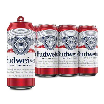 Budweiser American Lager Beer 6 pk Cans, 16 oz | Joe V's Smart Shop ...